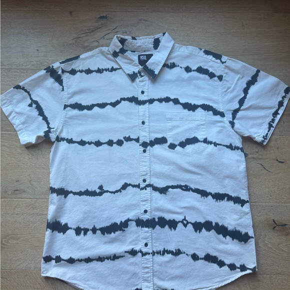 RSQ | Shirts | Mens Black And White Striped Shirt Sz Xl Rsq Price Firm ...